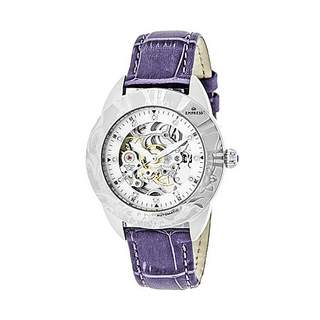 Click here for Empress Unisex Adult Purple Leather Strap Watch Em... prices