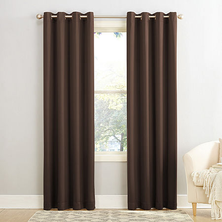 Click here for Room Darkening Grommet Curtain Panel - Chocolate prices