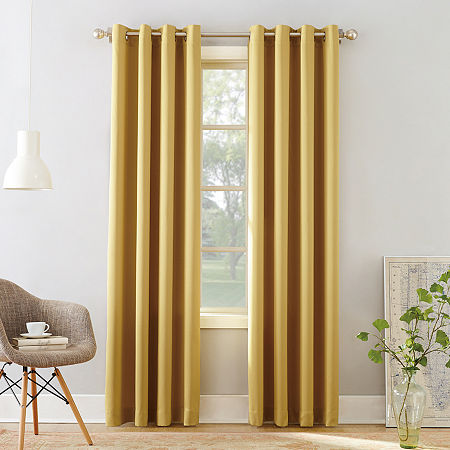 Click here for Room Darkening Grommet Curtain Panel - Flax prices