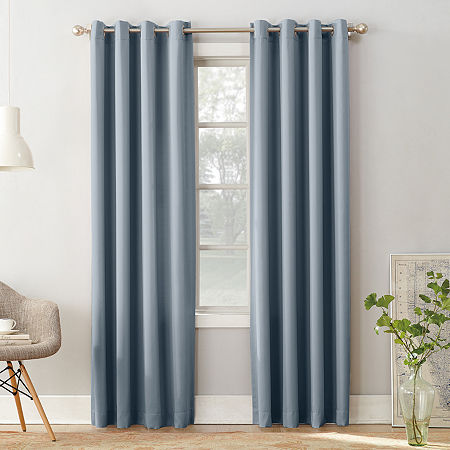 Click here for Room Darkening Grommet Curtain Panel - Vintage Blu... prices