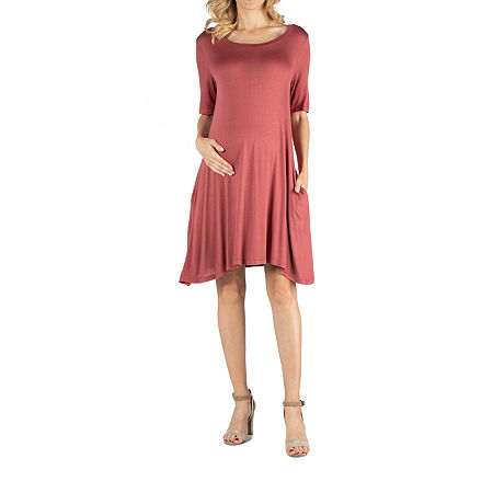Click here for 24/7 Comfort Apparel Soft Flare T-Shirt Dress with... prices