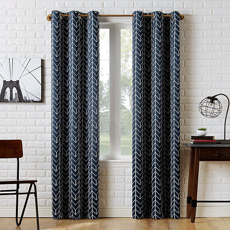 Click here for Kenwood Chevron Blackout Grommet Curtain Panel - N... prices