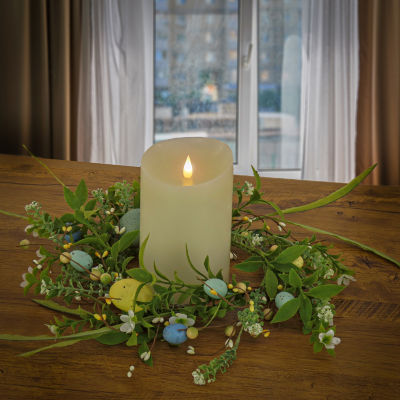 National Tree Co. Spring Flowers And Eggs Ring Candle Holder DS69 ...