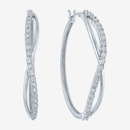 Click here for 1/10 CT. T.W. Lab-Grown (G-H / I1-I2) Diamond Hoop... prices