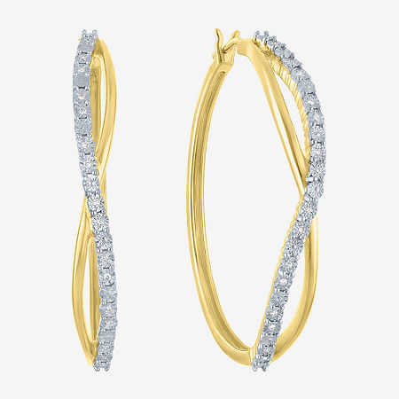 Click here for 1/10 CT. T.W. Lab-Grown (G-H / I1-I2) Diamond Hoop... prices