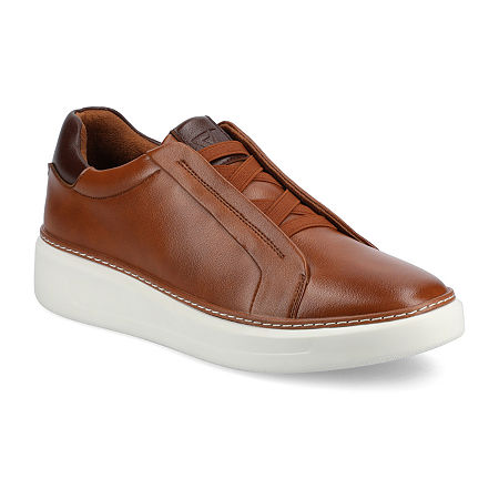 Vance Co. Mens Forbes Comfort Slip On Luxe Low Top Flexible Sneakers - Tan