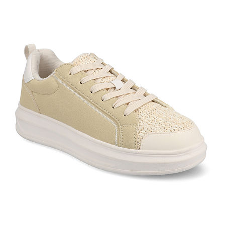 Journee Collection Meeya Womens Sneakers  12 Medium  White