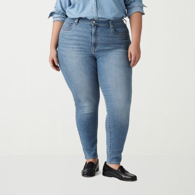 Levi's® Plus High Rise Womens Mid Rise 721 Skinny Fit Jean, Color ...