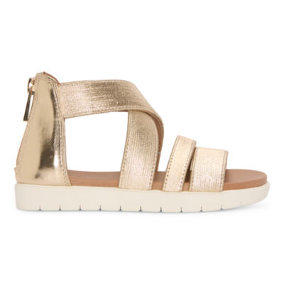Thereabouts Little & Big Kid Girls Ellie Strap Sandals, Color: Gold ...