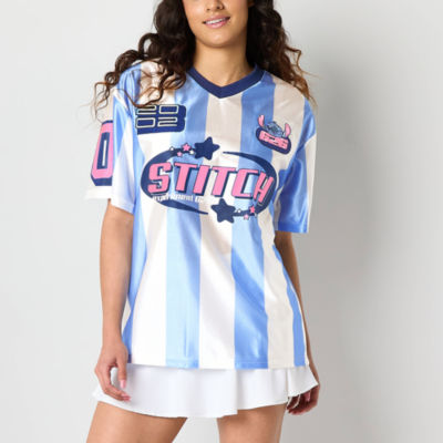Stitch Soccer Jersey Womens V Neck Stitch Jersey Juniors, Color: White ...