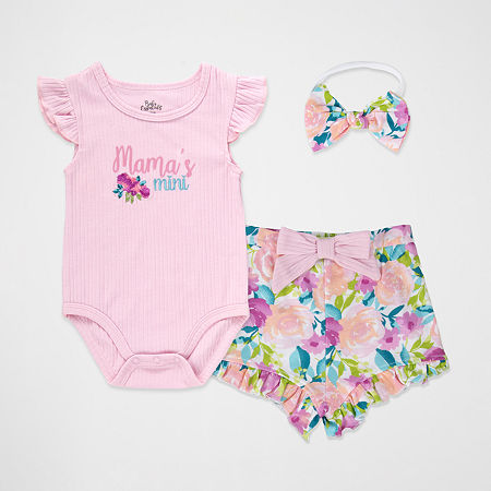 Click here for Baby Essentials Baby Girls 3-pc. Short Set  9 Mont... prices