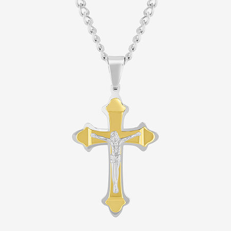 Click here for Religious Jewelry Crucifix Mens Stainless Steel Cr... prices