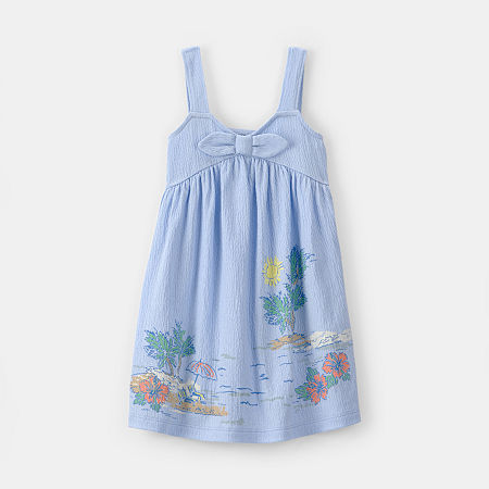 Click here for Carters Girls 2T-5T Scenic Beach Sleeveless Dress... prices