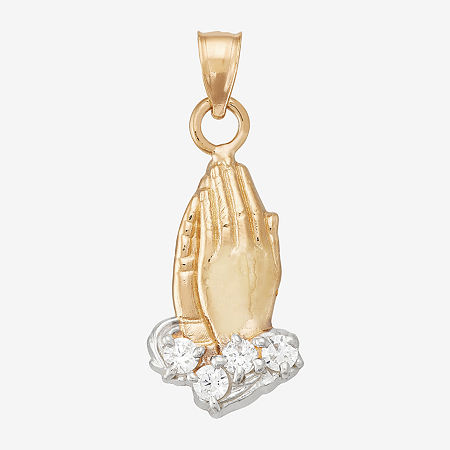 Click here for Praying Hands Unisex Adult White Cubic Zirconia 14... prices