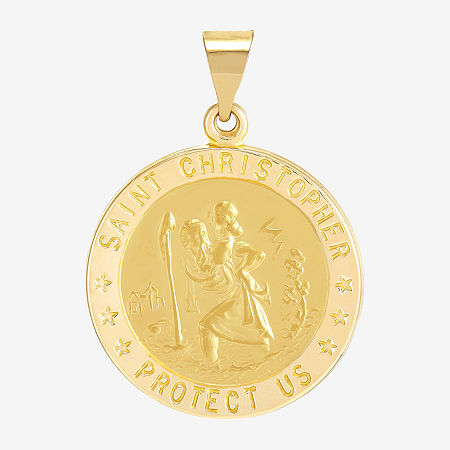 Click here for St.Christopher Unisex Adult 14K Gold Round Pendant... prices