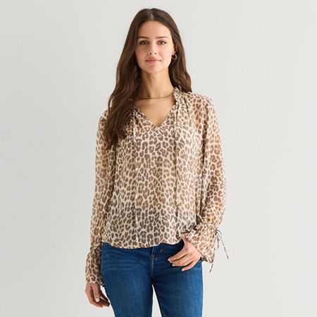 Click here for a.n.a Womens Tall Split Tie Neck Long Sleeve Blous... prices