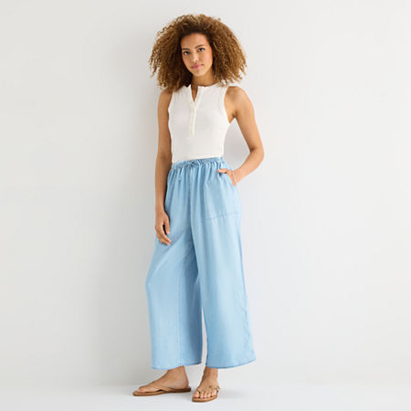 Click here for a.n.a Womens Wide Leg Cropped Pant  Medium  Blue prices