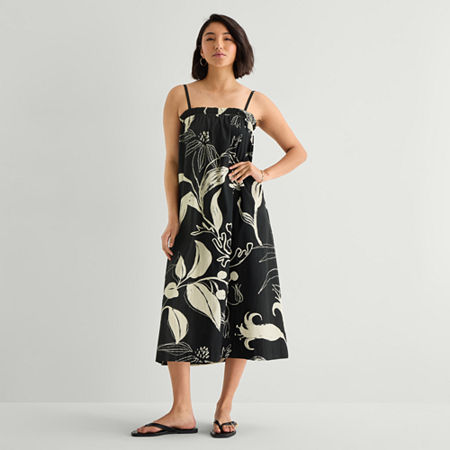 Click here for a.n.a Womens Midi Square Neck Sleeveless Maxi Dres... prices