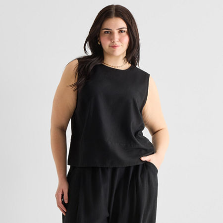 Click here for a.n.a Womens Plus Round Neck Sleeveless Blouse  5x... prices