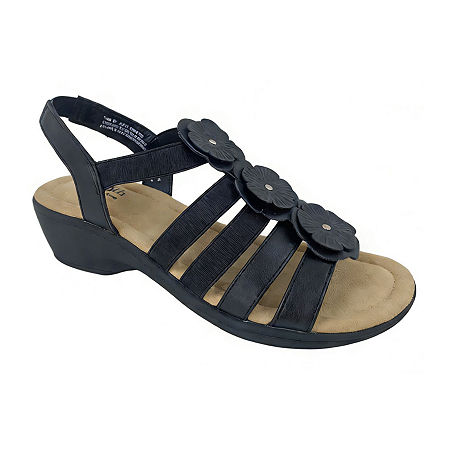 Click here for east 5th Womens Ilita Strap Sandals  9 Wide  Black prices