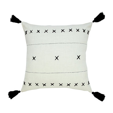 Click here for LR Home Alice Square Throw Pillow  One Size  White prices