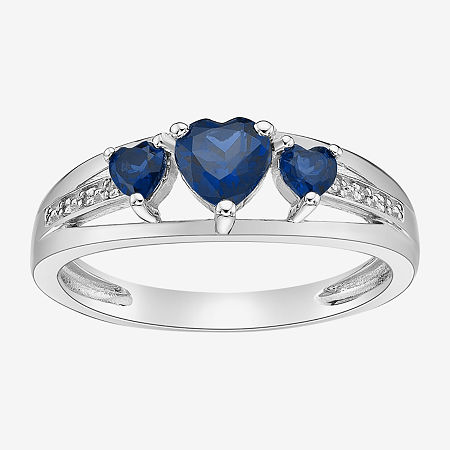 Click here for Womens Diamond Accent Lab Created Blue Sapphire St... prices