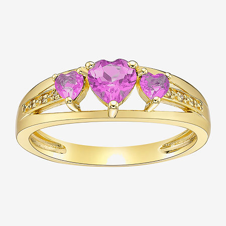 Click here for Womens Diamond Accent Lab Created Pink Sapphire 18... prices