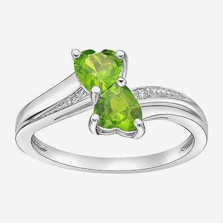 Click here for Womens Diamond Accent Genuine Green Peridot Sterli... prices