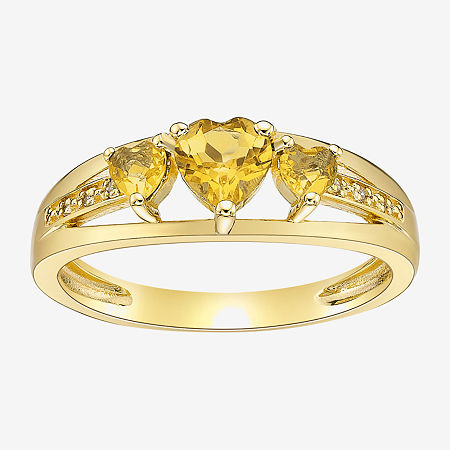 Click here for Womens Diamond Accent Genuine Yellow Citrine 18K G... prices
