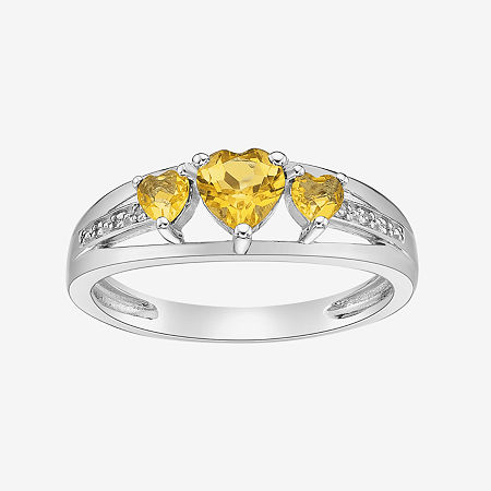 Click here for Womens Diamond Accent Genuine Yellow Citrine Sterl... prices