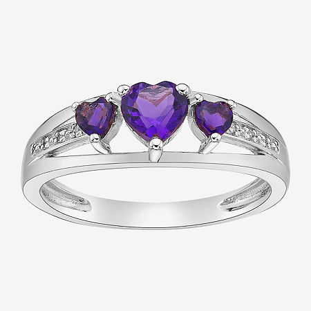 Click here for Womens Diamond Accent Genuine Purple Amethyst Ster... prices