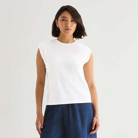 Click here for a.n.a Womens Tall Round Neck Sleeveless T-Shirt  X... prices