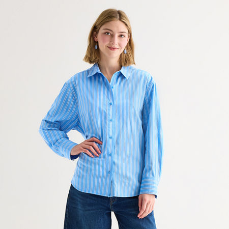 Click here for a.n.a Womens Cuffed Long Sleeve Oversized Button-D... prices