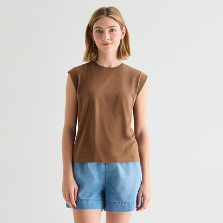 Click here for a.n.a Womens Crew Neck Sleeveless Muscle T-Shirt... prices