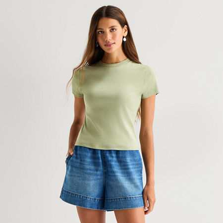 Click here for a.n.a Perfect Tee Womens Crew Neck Short Sleeve T-... prices