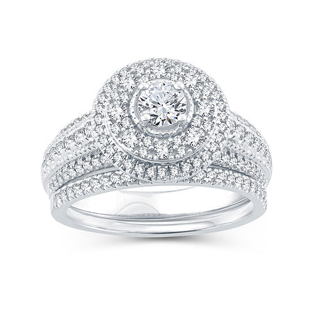 Click here for Womens 1 CT. T.W. Natural Diamond 10K White Gold R... prices