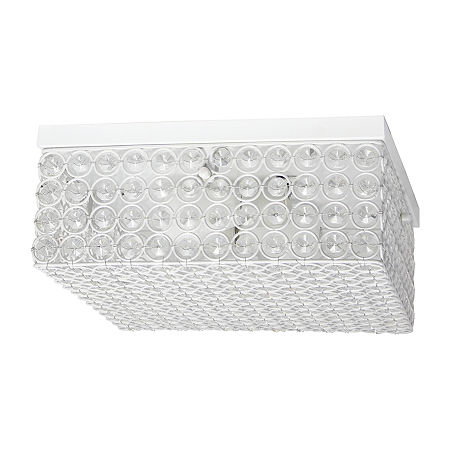 Click here for Elegant Designs Square Flush Mount  One Size  Whit... prices