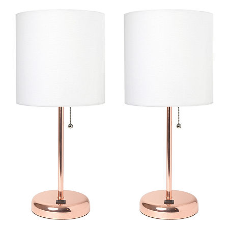Click here for Stick Lamp with USB Charging Port Set of 2  One Si... prices