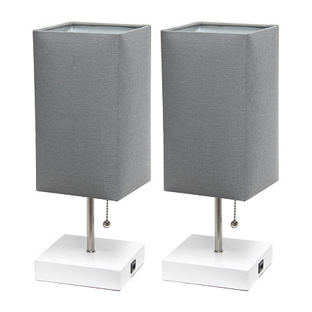 Click here for Simple Designs Petite Stick Lamps w/USB Port - Set... prices