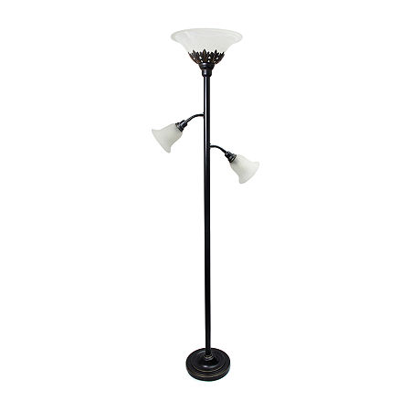 Click here for 3 Light Floor Lamp with Scalloped Glass Shades  On... prices