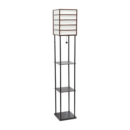 Click here for Lalia Home 1 Light Metal Etagere Floor Lamp w/Shel... prices