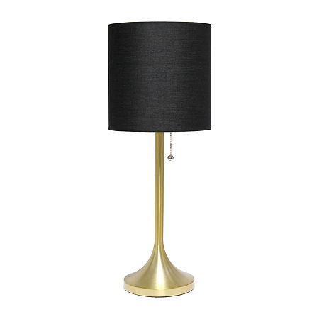 Simple Designs Tapered Table Lamp - Gold-Tone  Black