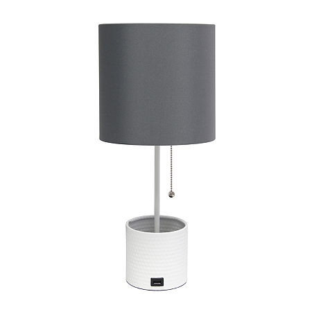 Click here for Simple Designs Hammered Metal Organizer Table Lamp... prices