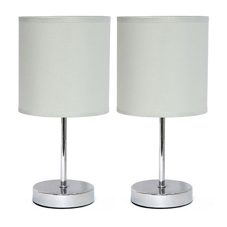 Click here for Simple Designs Chrome Mini Basic Table Lamp w/Shad... prices