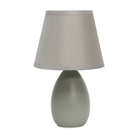 Click here for Simple Designs Mini Egg Oval Ceramic Table Lamp w/... prices