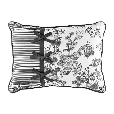 Click here for Laurel Manor Toile Garden Oblong Throw Pillow  One... prices
