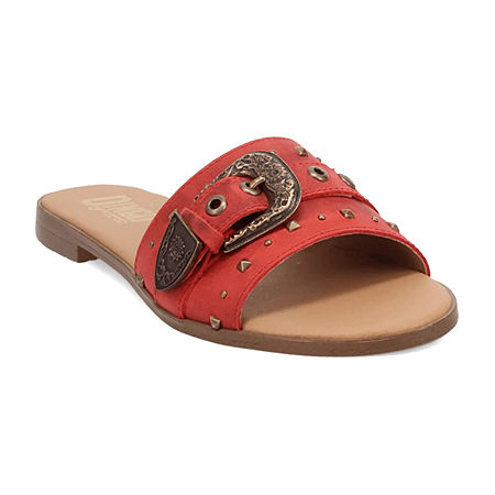 Click here for Dingo Womens Lariat Slide Sandals  6 Medium  Red prices