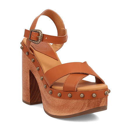 Click here for Dingo Womens Lotus Wooden Sandal - Russet prices
