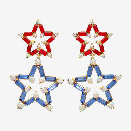 Click here for Bijoux Bar Gold Tone Womens Star Drop Earrings  On... prices