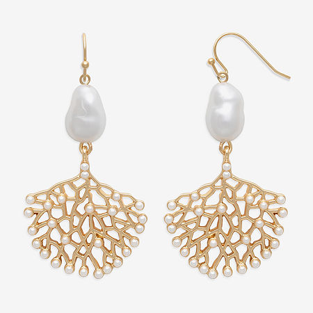 Click here for Bijoux Bar Gold Tone Shell Womens Simulated Pearl... prices